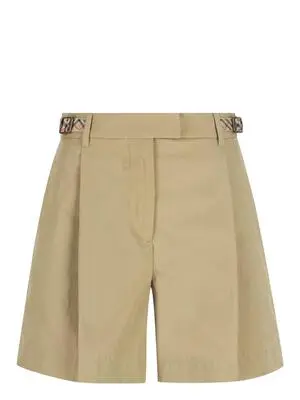Burberry Check-buckle Bermuda Shorts - Beige
