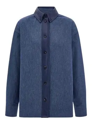 FERRAGAMO Long Sleeve Shirt - Denim