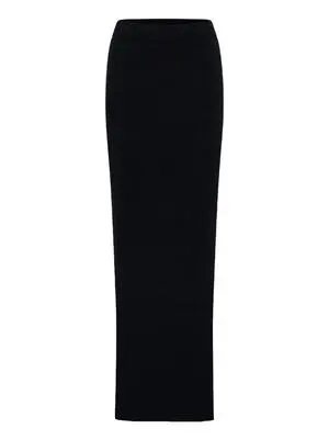 DION LEE Gradient Ribbed-knit Maxi Skirt - Black