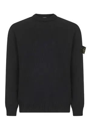 Stone Island Knitted Crew Neck Pullover - Black