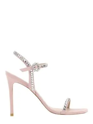 STUART WEITZMAN Embellished Ankle Strap Sandals - Pink