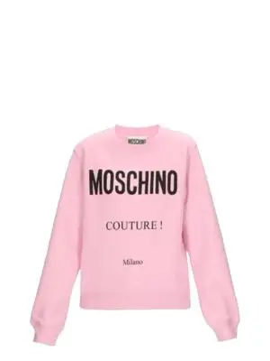 Moschino Print Long Sleeve Sweatshirt - Pink