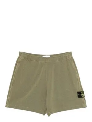 Stone Island Logo Patch Old Effect Shorts - Gray