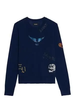 Zadig&Voltaire Crystal-embellished Long-sleeve Pullover - Black