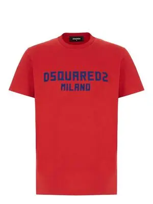 Dsquared2 Logo Printed Crewneck T-shirt - Red