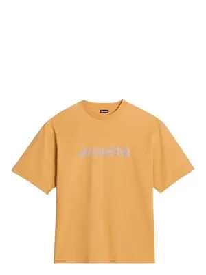 JACQUEMUS Raphia Embroidered Logo T-shirt