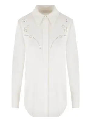 Chloé Lace Detailed Long Sleeve Shirt - White