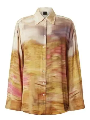 Pinko Graphic Printed Shirt - Brown