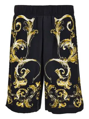 Versace Barocco-print Shorts - Black