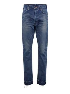 Celine Lou Jeans In Vintage Dark Union Wash Denim - Blue
