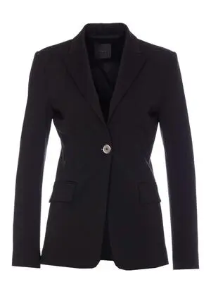Pinko Single-breasted Blazer With Buckle Cuffs - Black