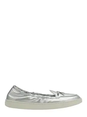 FERRAGAMO Flexible Loafer With Mini Bow Detail - Silver