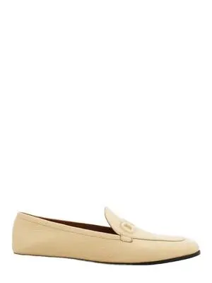 FERRAGAMO Gancini Loafers - Parchment