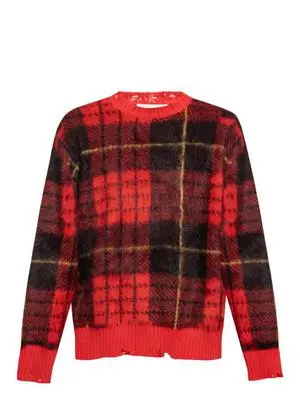 ALEXANDER MCQUEEN Alexander McQueen Plaid Distressed Jumper