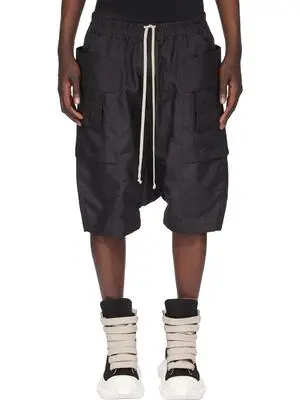 Rick Owens Drawstring Cargo Shorts - Black