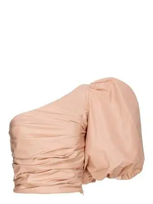 PINKO Pinko Asymmetrical One-Shoulder Top With Pleated Detail