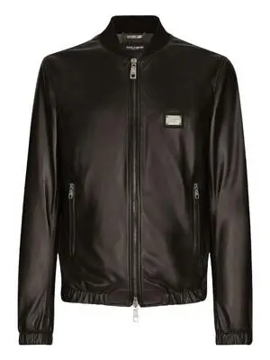 Dolce & Gabbana Dg Essentials Zipped Bomber Jacket - Black