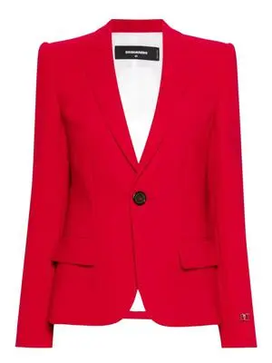 Dsquared2 Logo-plaque Single-breasted Blazer - Red