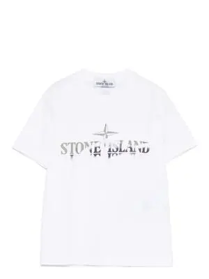 Stone Island Logo Print T-shirt - White