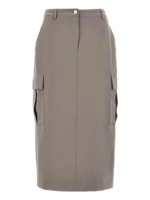 Theory Relaxed Cargo Skirt - Gray
