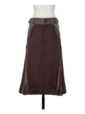 Sacai Panelled Suiting Mix Skirt - Brown