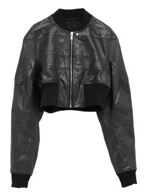 Rick Owens Cropped Bomber Jacket - Black
