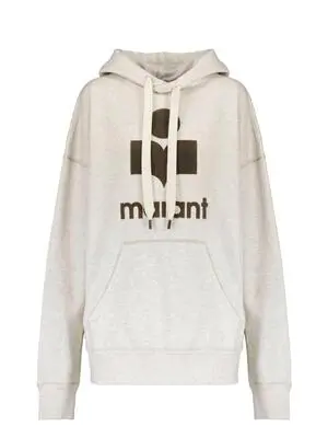 Isabel Marant Étoile Mansel Logo Printed Drawstring Hoodie - Blue