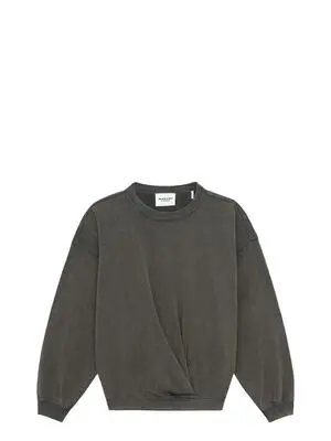 ISABEL MARANT ÉTOILE Isabel Marant Etoile Crewneck Sweatshirt With Embroidered Logo And Pleated Detail