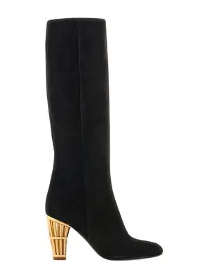 FERRAGAMO Cage Heel Boots - Black