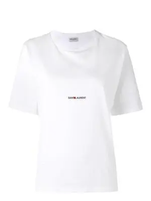 SAINT LAURENT Saint Laurent Logo Print Crewneck T-Shirt