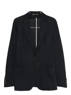 Canali Long Sleeve Collared Jacket - Black
