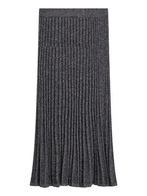 JOSEPH Joseph Elastic Knit Midi Skirt With Glitter Finish
