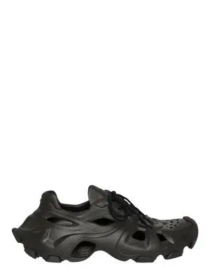 Balenciaga Hd Laced Cut-out Sneakers - Black