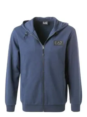 EA7 Hooded Zipper Sweater - Blue