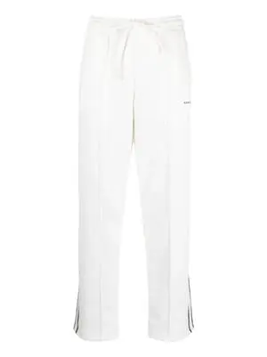 P.a.r.o.s.h Logo-embroidered Striped Track Pants - White