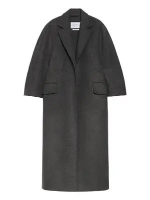 Max Mara Long Sleeve Lapel Coat - Grey