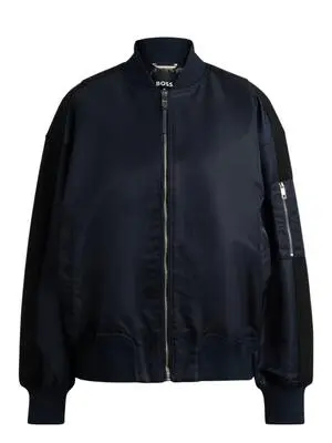 Hugo Boss Panelled Bomber Jacket - Deep Blue