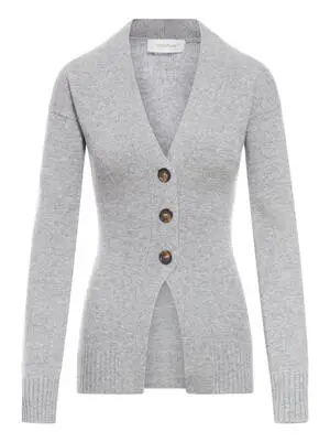 Sportmax V-neck Buttoned Cardigan - Gray