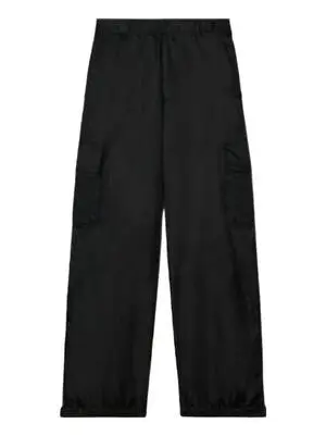 Off-White Mid-rise Straight Leg Cargo Trousers - Black