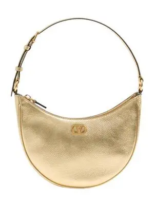 Valentino Garavani Vlogo Signature Zip-up Mini Hobo Bag - Nude