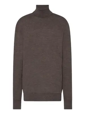 THE ROW Lizzy High Neck Sweater - Brown