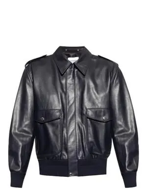 Givenchy Aviator Leather Jacket - Black