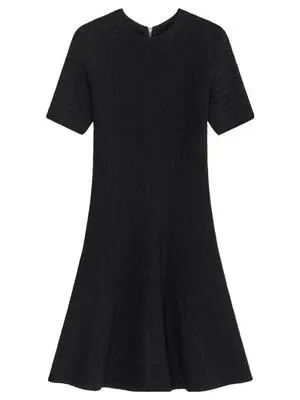 Givenchy 4g Jacquard Flared Mini Dress - Black