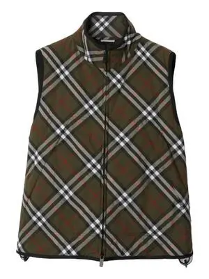 Burberry Checked Zip-up Padded Gilet - Loch