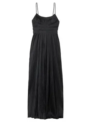 Ulla Johnson Reine Plissé Satin Gown - Black