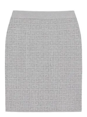 Givenchy Jacquard Knit Mini Skirt - Silver