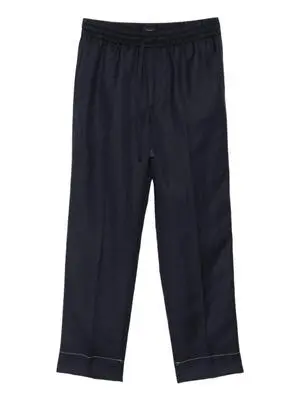 Brioni Pleated Casual Pants With Drawstring - Black