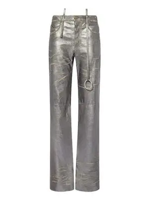Attico Straight Casual Pants - White