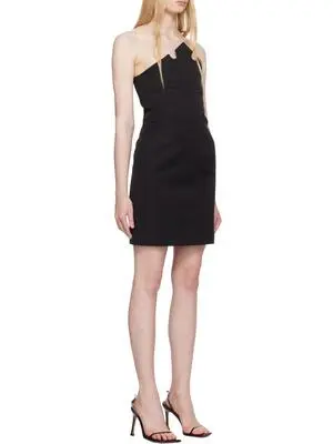 Coperni Sleeveless Zip-up Mini Dress - Black