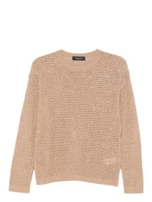 Fabiana Filippi Fabiana Filippi Open-Knit Sequined Jumper Beige